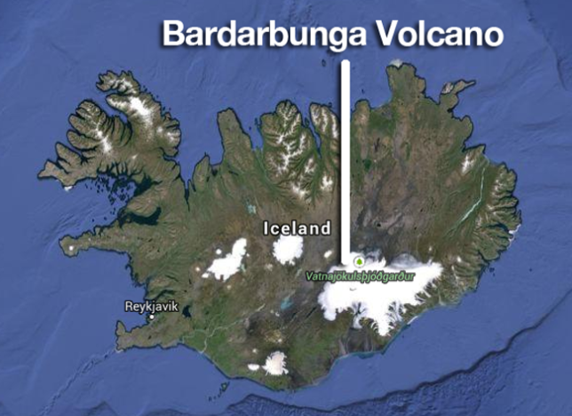 Bardarbunga Volcano Map - The Gate
