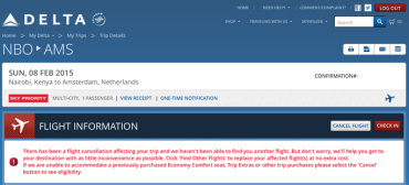 Flight Cancellation Notice By Delta Air Lines - The Gate