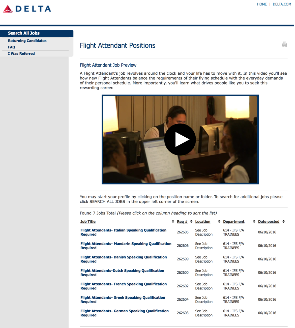 Delta Air Lines Flight Attendant Positions - The Gate