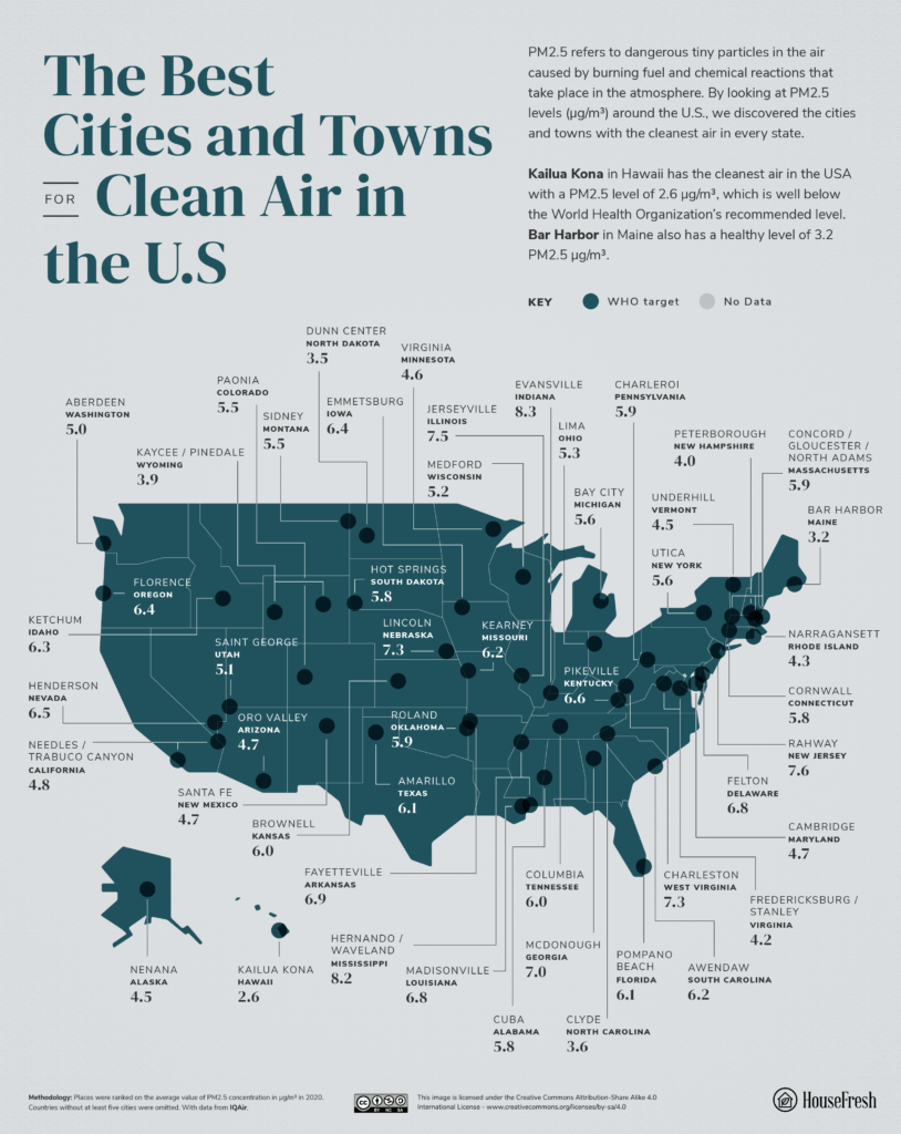 01-Best US Towns and Cities for Clean Air in 2021 - The Gate