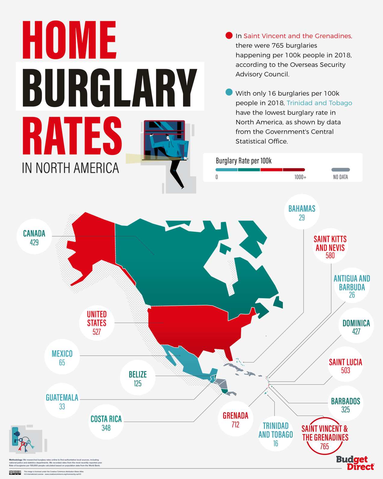 Home Burglary Rates Around the World - The Gate