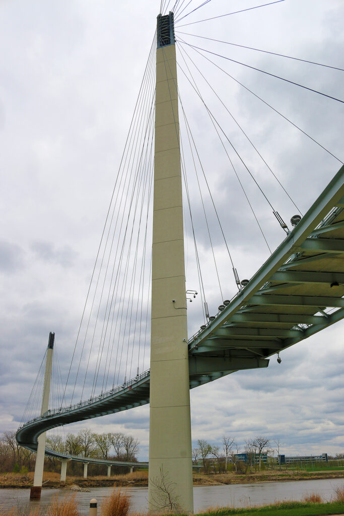 Walking Across The First Pedestrian Bridge Between Two States - The Gate