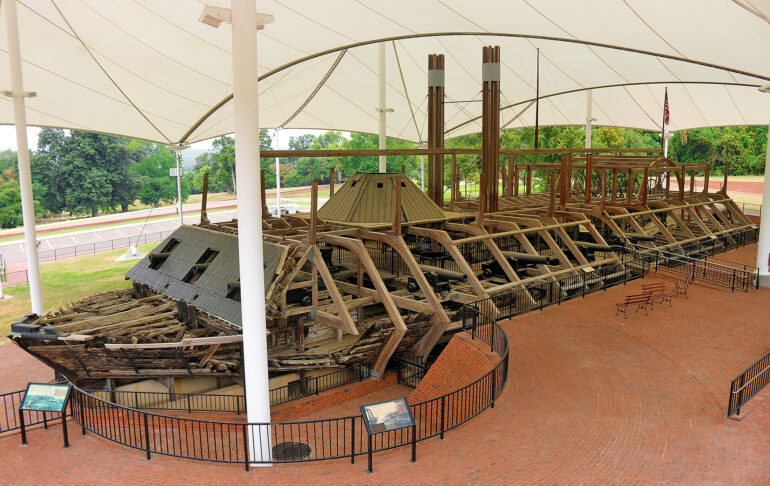 USS Cairo Gunboat in Vicksburg - The Gate