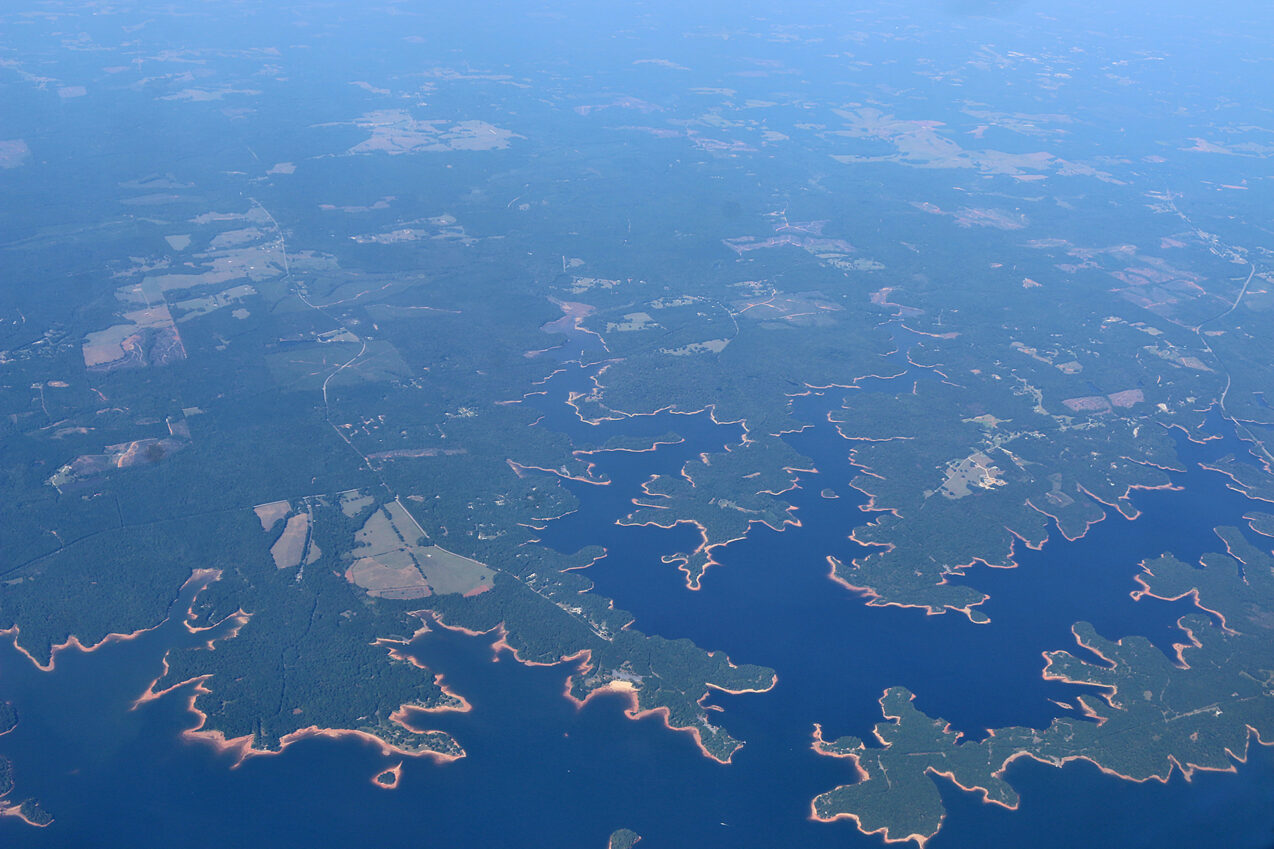 View of West Point Lake in Georgia From the Air. Sunday Morning ...