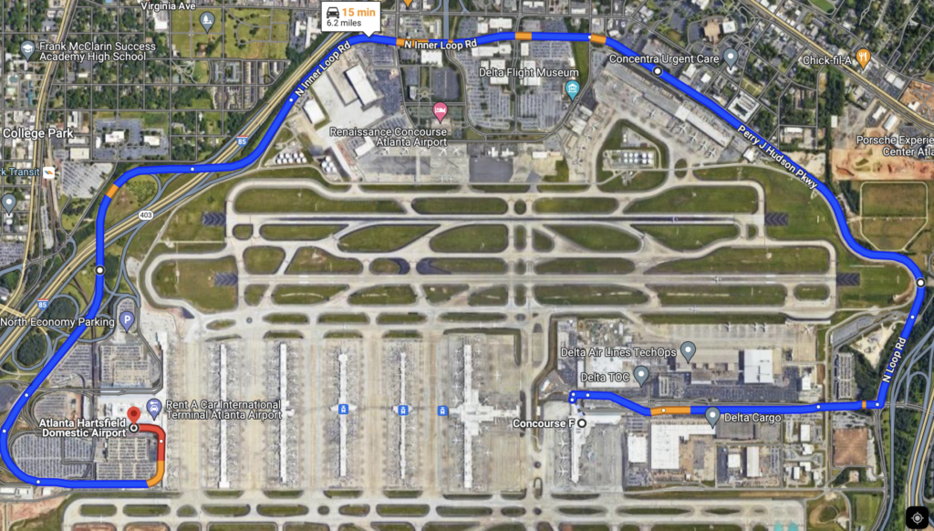 ATL International Shuttle Connector Route Map - The Gate